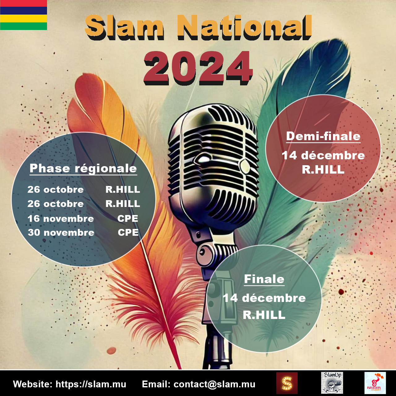 Formulaire d’inscription: Slam National 2024 - Slam.mu